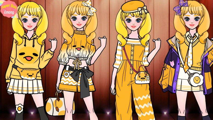 Sanrio GUDETAMA Paper Doll | TOCA BOCA Paper Dolls 산리오 친구들 구데타마 종이인형 ...