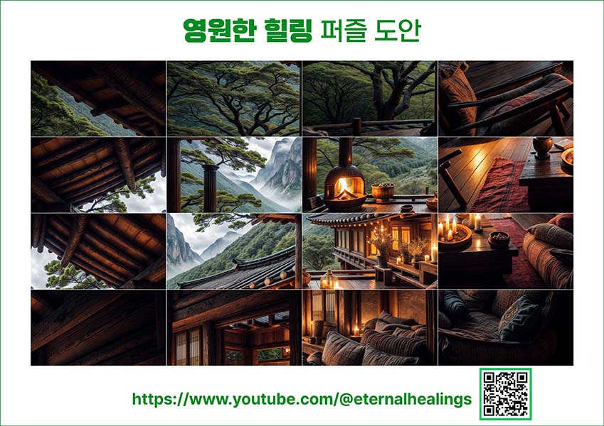 설악산 한옥 퍼즐 게임 도안 색칠공부도안 이미지 그림 프린트 무료다운 어르신 노인 유아 인지프로그램 치매예방