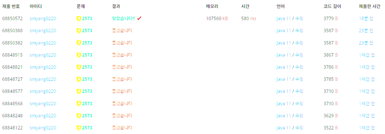 [2573,Java] 백준 - 빙산 ( BFS )