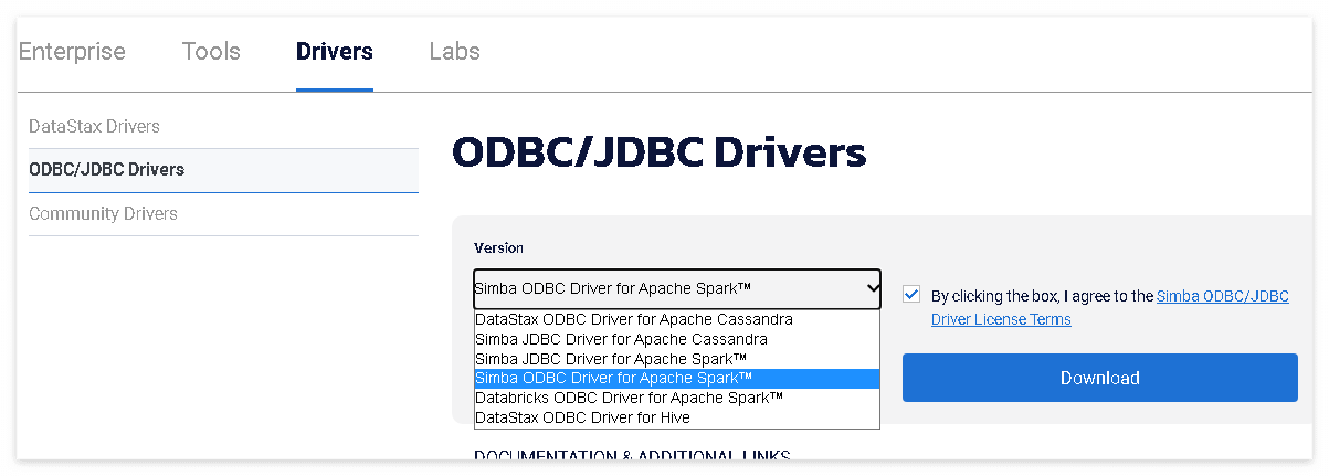 [Tableau Driver]태블로 Spark SQL Driver Download 다운로드