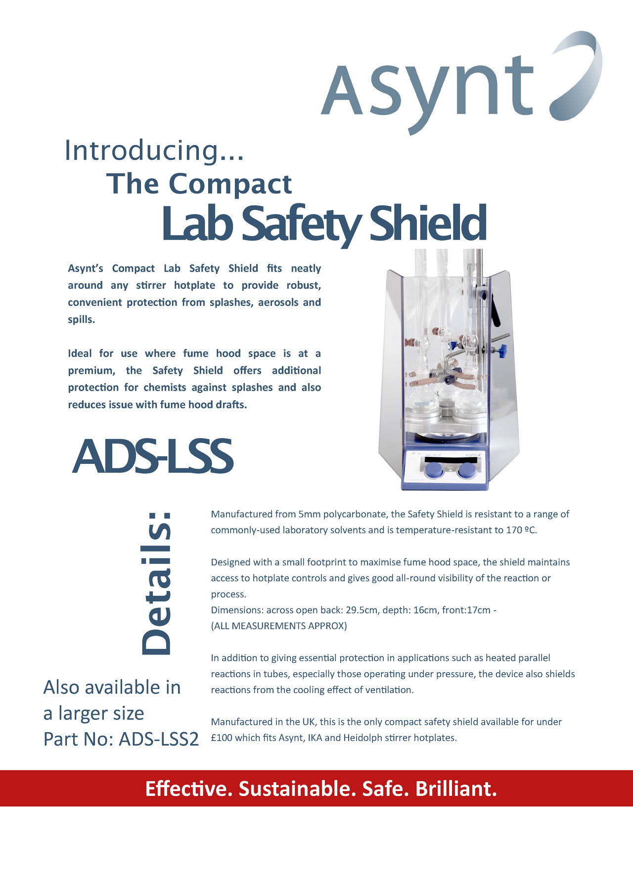 Compact Lab Safety Shield