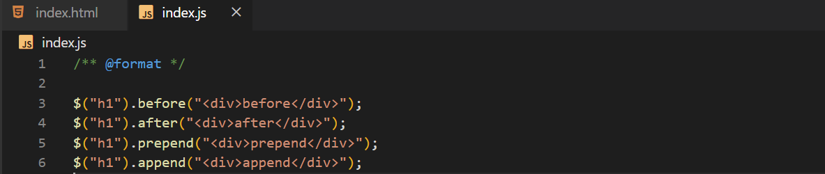 [jQuery / 제이쿼리] html 요소 삽입(추가하기 - before(), after(), prepend(), append()