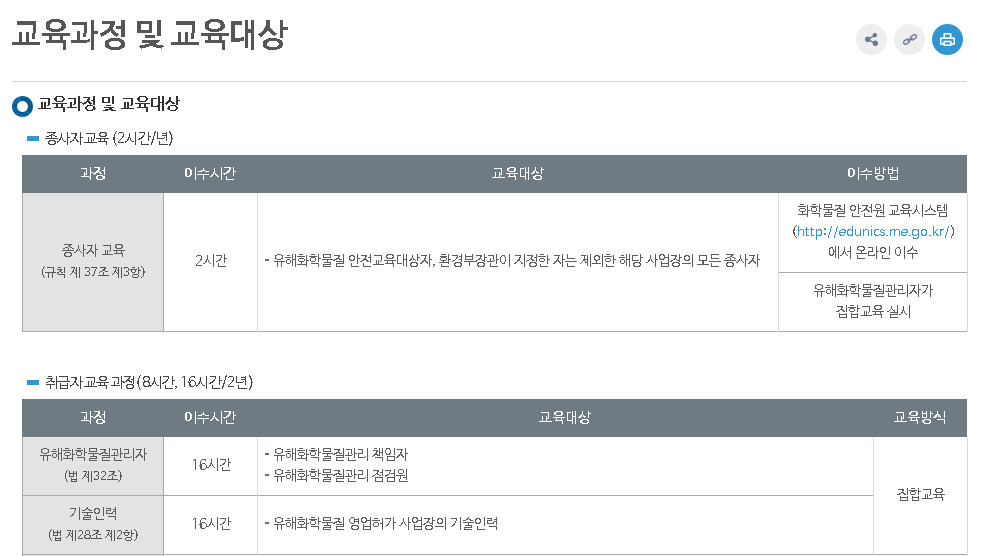 화학물질안전원 교육시스템 (edunics.me.go.kr)