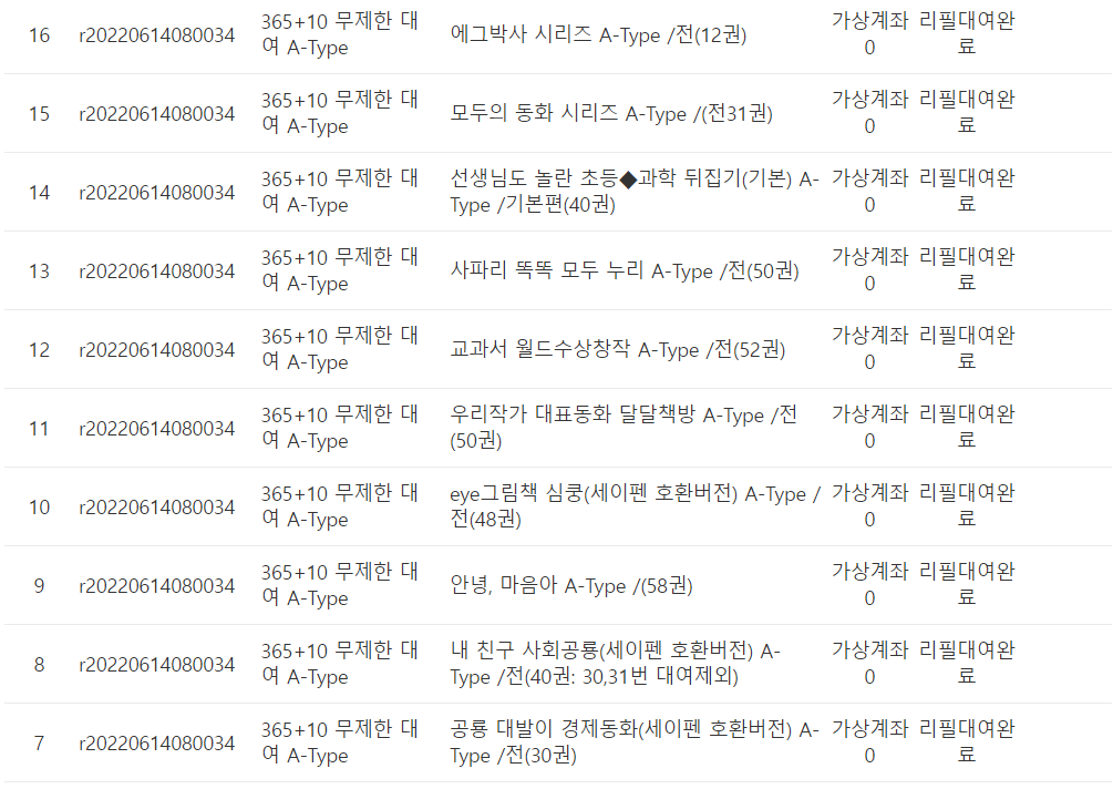 전집 대여 리틀코리아 무제한 대여 1년 후기 내돈내산