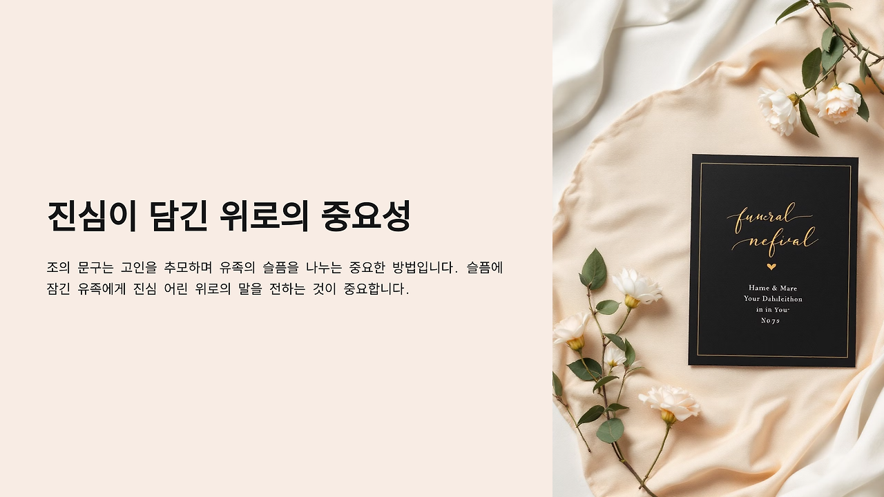 조의 문구 모음 상주 기독교 불교 상황별 조의 문구