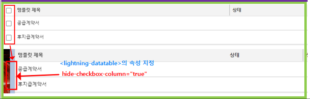lightning-datatable 체크박스 칼럼 제거 ( lightning-datatable Remove checkbox column ) :: Salesforce ...