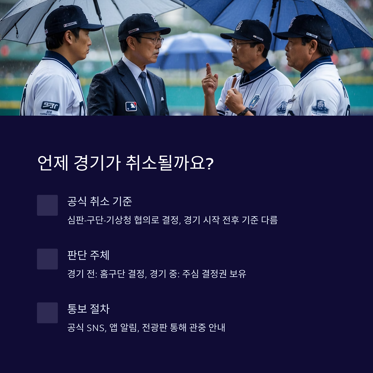 Kbo 우천취소 완벽정리 티켓 환불부터 구단별 정책까지 총정리 가이드