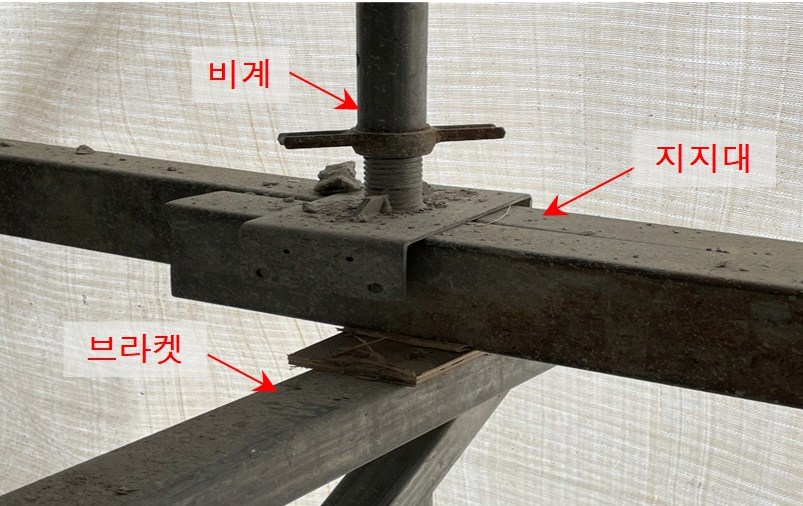 브라켓비계의 설치 및 점검사항