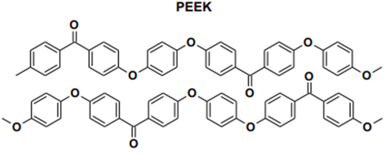 재료 Peek Polyether Ether Ketone의 분자 구조와 물리화학적 특성