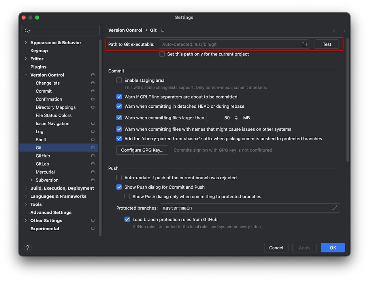 Cannot Run Git: Cannot identify version of Git executable 오류