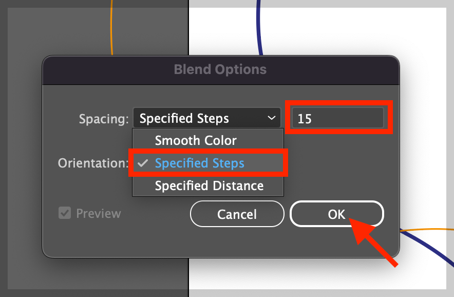 [Illustrator 일러스트레이터 기초강좌] GTQi 시험에 나오는 블랜드(Blend) 적용 방법