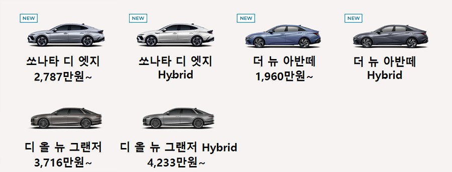 현대차 기아차 종류 금액대별 모델 찾기 - Gdeed