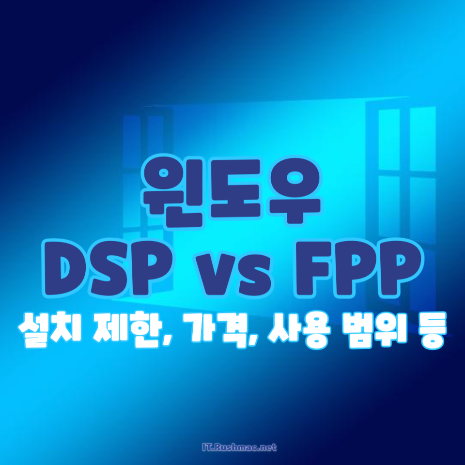 윈도우 DSP vs FPP 라이선스 차이점 총정리! 꼭 알아야 할 5가지