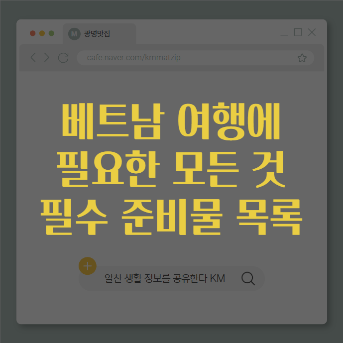 최신 정보 베트남 여행에 필요한 모든 것 필수 준비물 목록 공유