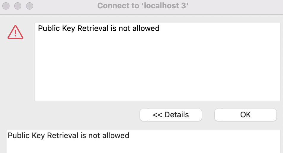 Docker로 설치한 Mysql을 Dbeaver로 연결할 때 Public Key Retrieval Is Not Allowed