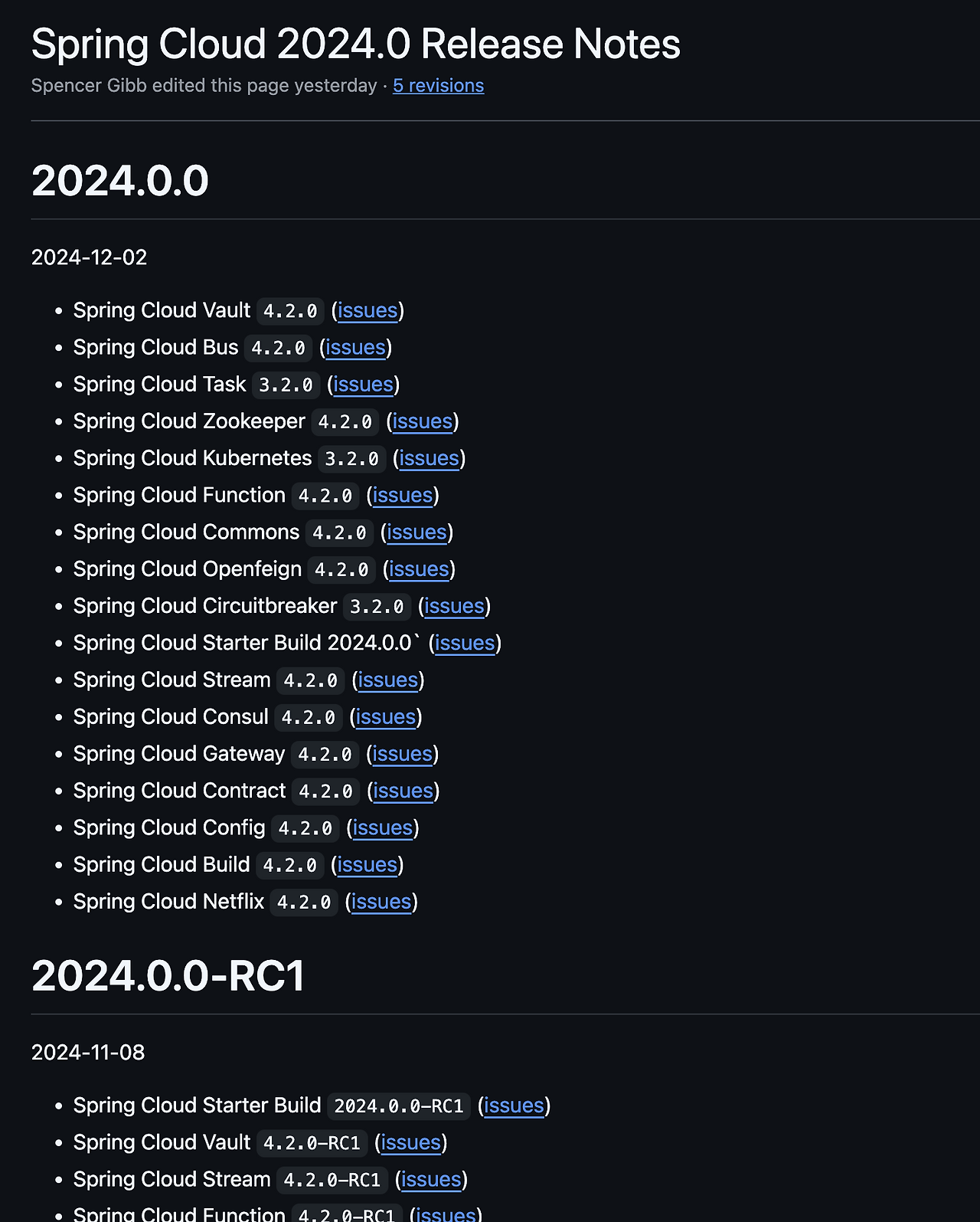 Spring Cloud 2024.0.0 릴리스