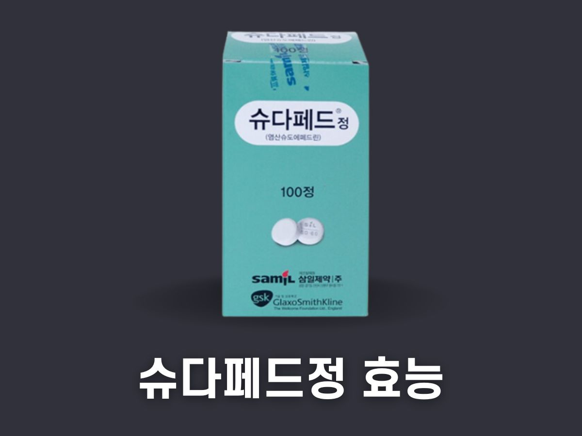 슈다페드정 효능 부작용 졸음 코막힘 빨리 낫는법