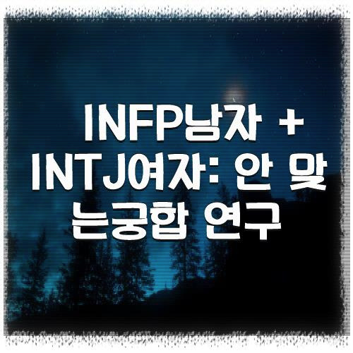 Infp남자 Intj여자 안 맞는궁합 연구