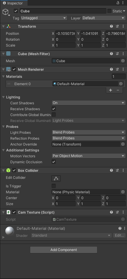 Software Engineer :: Unity3D - 유니티 3D WebCamTexture 라이브 비디오 텍스쳐