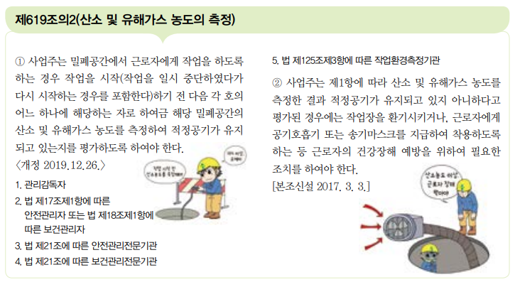 밀폐공간 질식재해 예방 적정공기와 유해가스 관리 2편