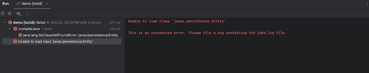 [ QueryDSL ][ Spring ] Unable to load class 'javax.persistence.Entity' 에러 해결 방법