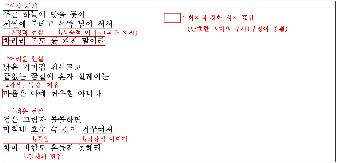 이육사 교목 해설해석분석정리
