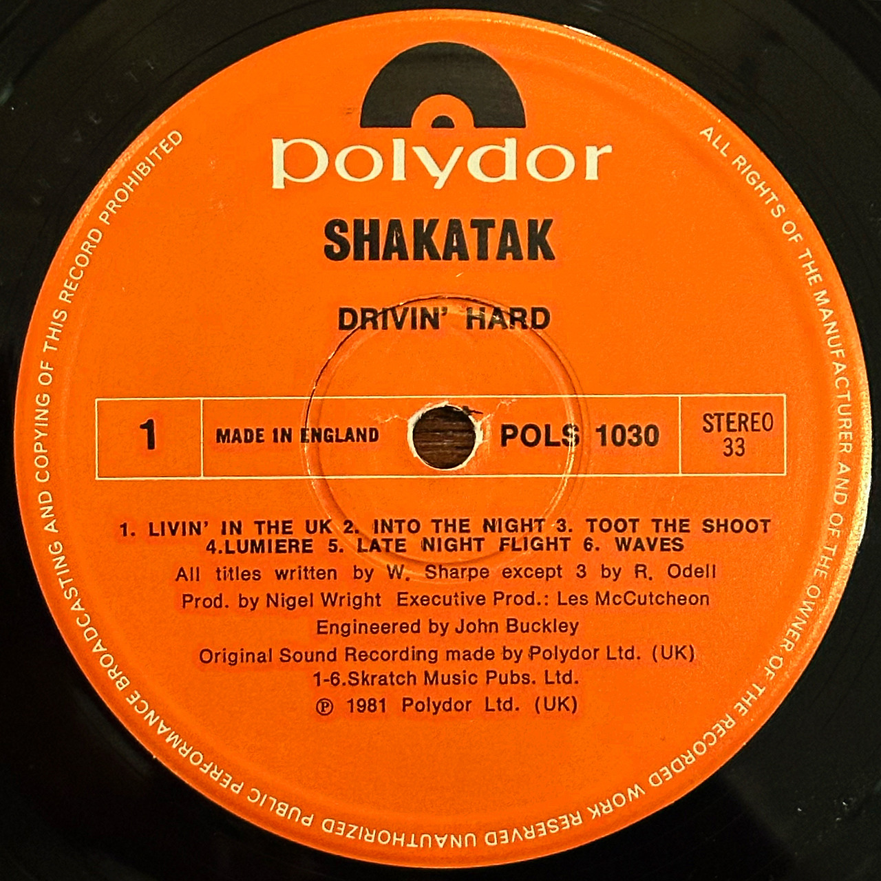 샤카탁 (Shakatak) - DRIVIN' HARD (1981)