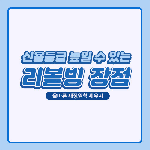 신용카드 리볼빙서비스 큰 장점 있다