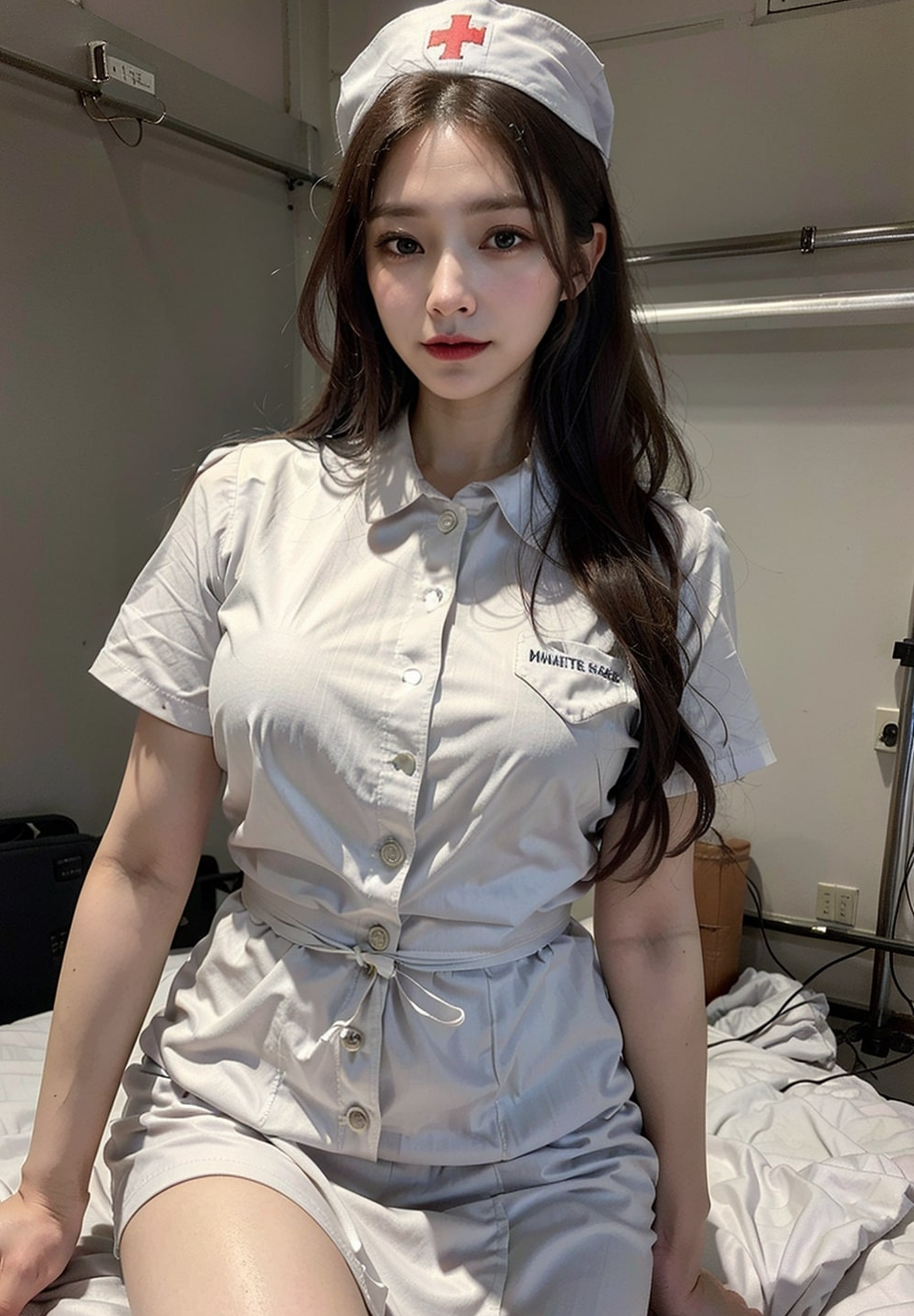 Ai로 옛날 간호사 코스프레한 그리기 만들기