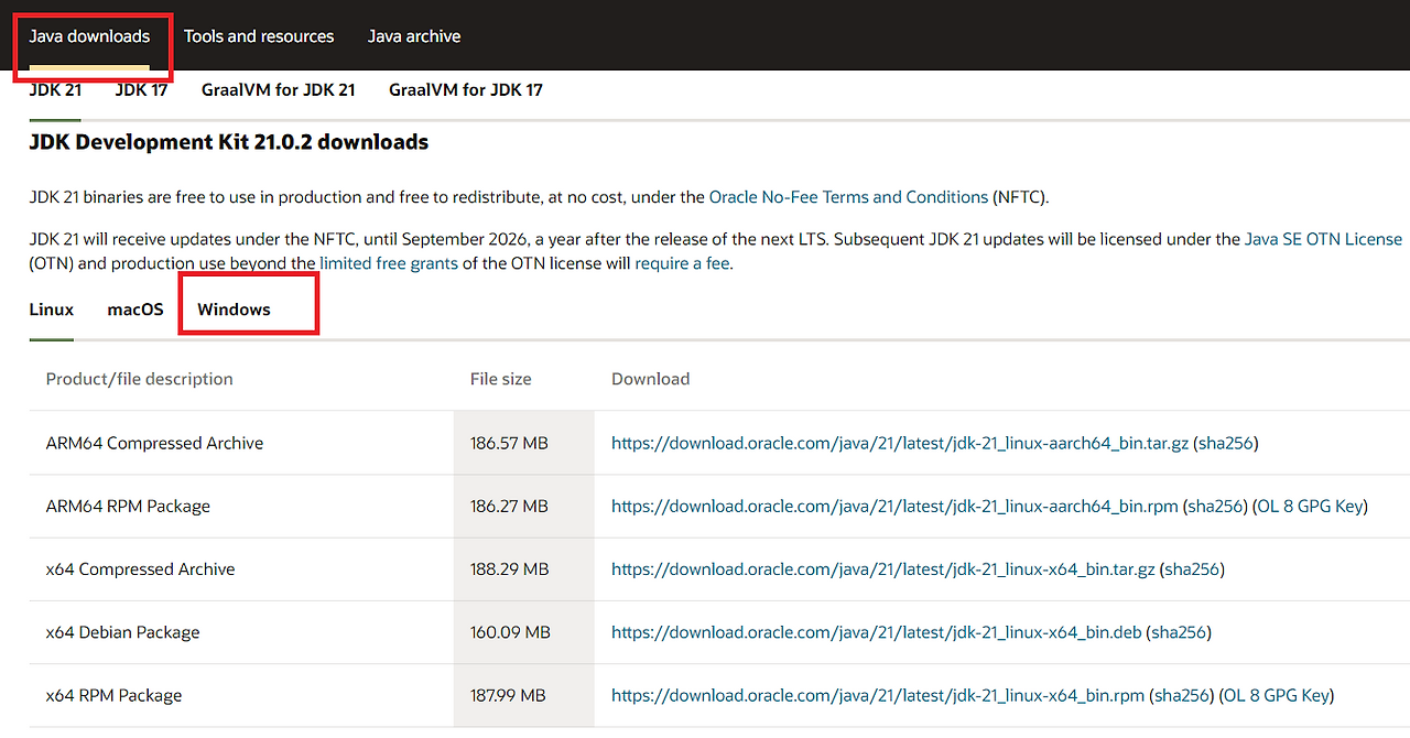 [Java] OracleJDK 21, 설치 및 세팅하기 (OpenJDK 비교 및 라이센스)