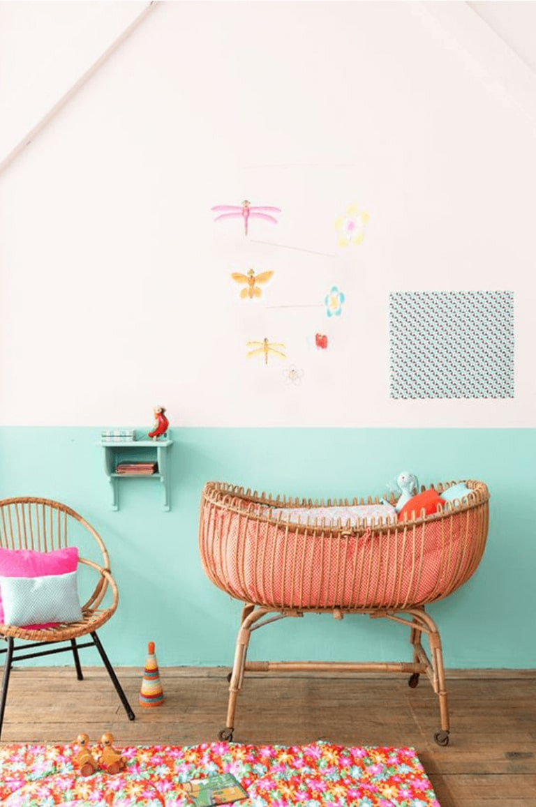 키즈룸 5가지 컬러: 5 COLOUR BLOCK WALL IDEAS FOR YOUR KIDS ROOM