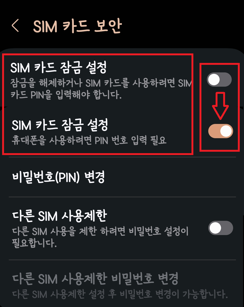 갤럭시 유심 잠금 방법 Usim 비밀번호 설정 Sim 카드 잠금 설정 방법