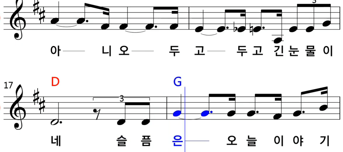 산울림 그대 떠나는 날 비가 오는가 가사듣기 감상악보