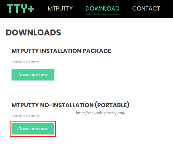 [Telnet] SSH 연결용 putty, mtputty Client 무설치 사용법 :: Copy Coding