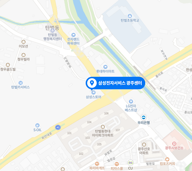 광주시 탄벌동광주센터 삼성전자 서비스as수리센터 운영시간 주소 전화번호 교통 주차 수리가능 제품