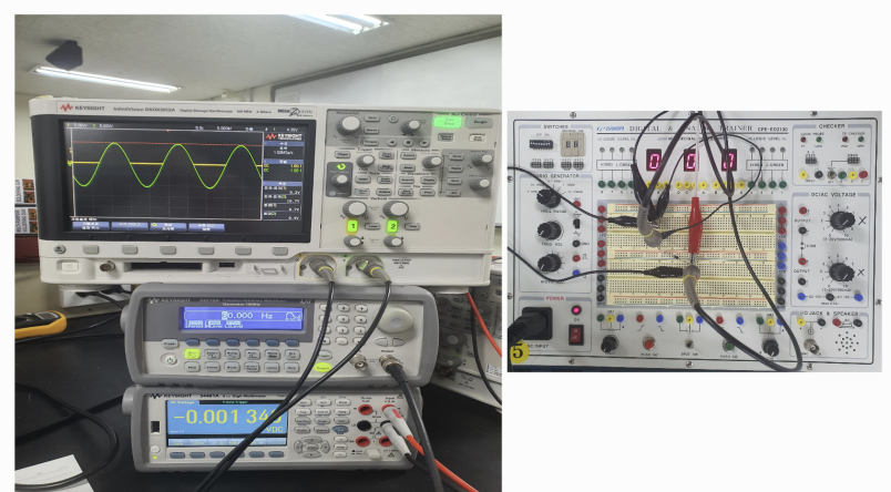 정류회로rectifier Circuit 반파 정류기 전파 정류기 브릿지 정류기 실험 결과 사진