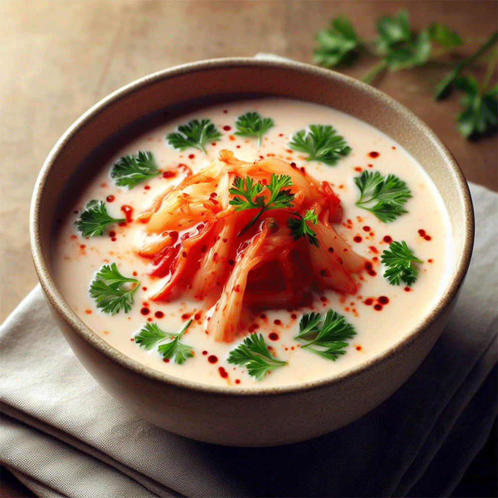크림 김치 수프