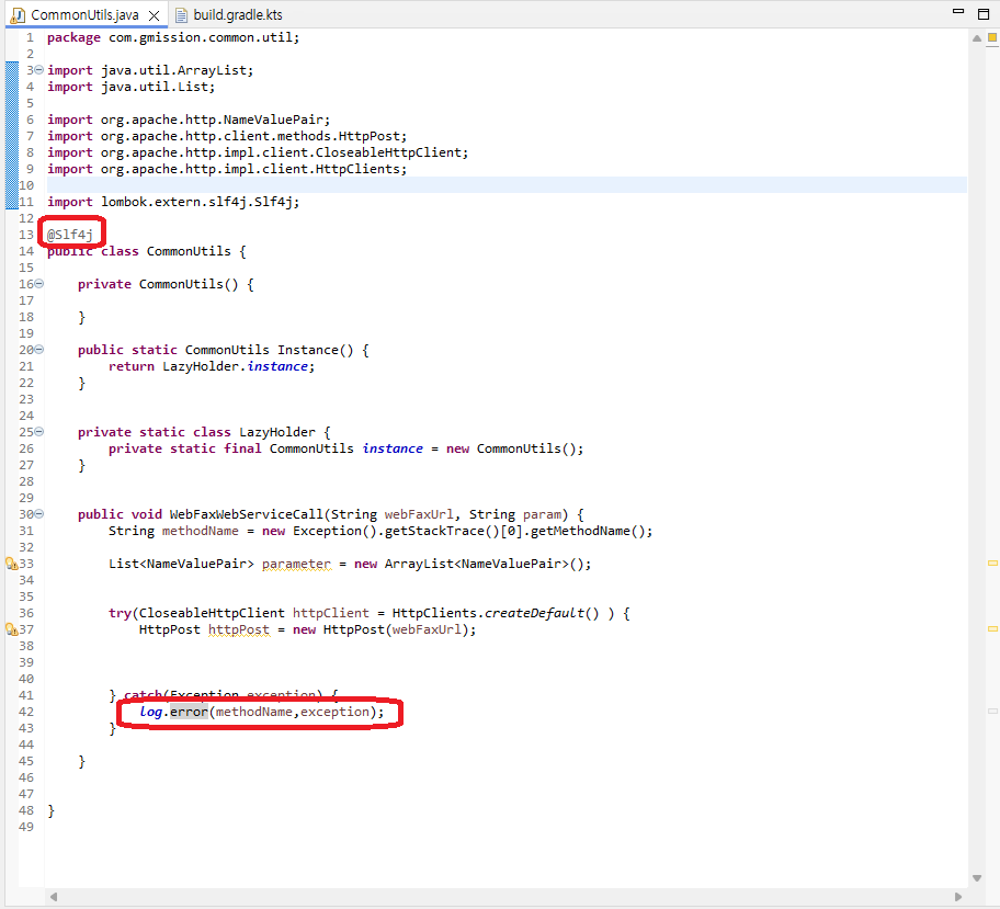 [SpringBoot] Windows Eclipse lombok @Slf4j Annotation 사용 시 log. 으로 접근 되지 않을 시에 해결 방안