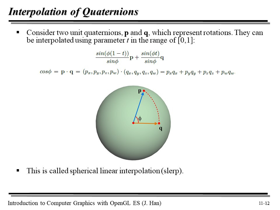 Opengl Es 11강 오일러 변환euler Transform 과 쿼터니언quaternion