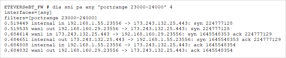 port 범위를 지정하여 packet sniffer 하는 방법