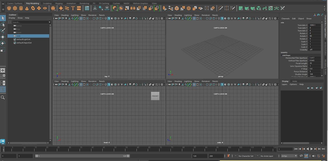 3D Maya 프로그램 UI 살펴보기/Outliner