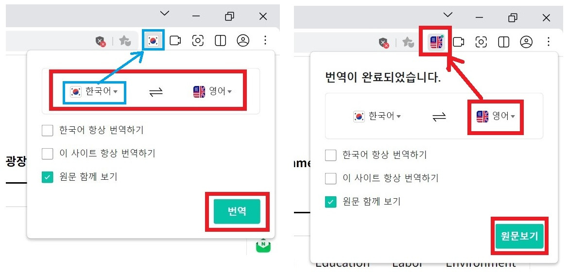 파파고 번역기 웹버전 사용법