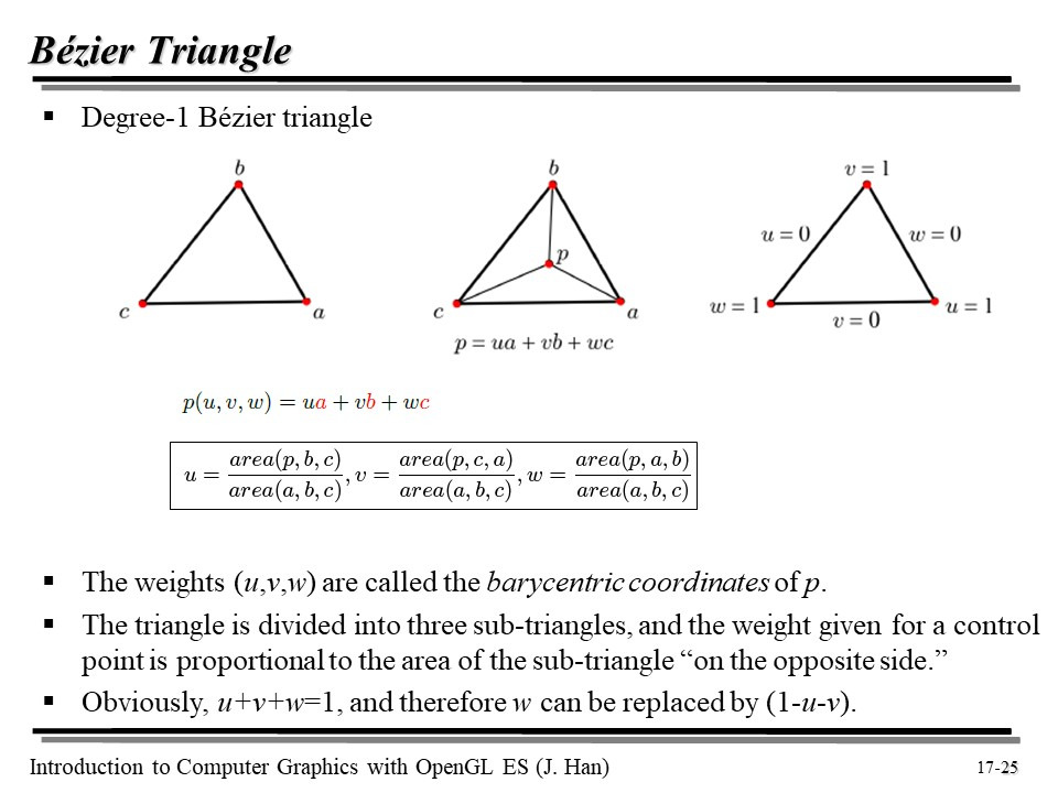 [OpenGL ES] 17강 : 베지어 곡선, 드 카스텔조 알고리즘, 허밋(Hermit) 곡선, Bilinear Patch, 베 ...