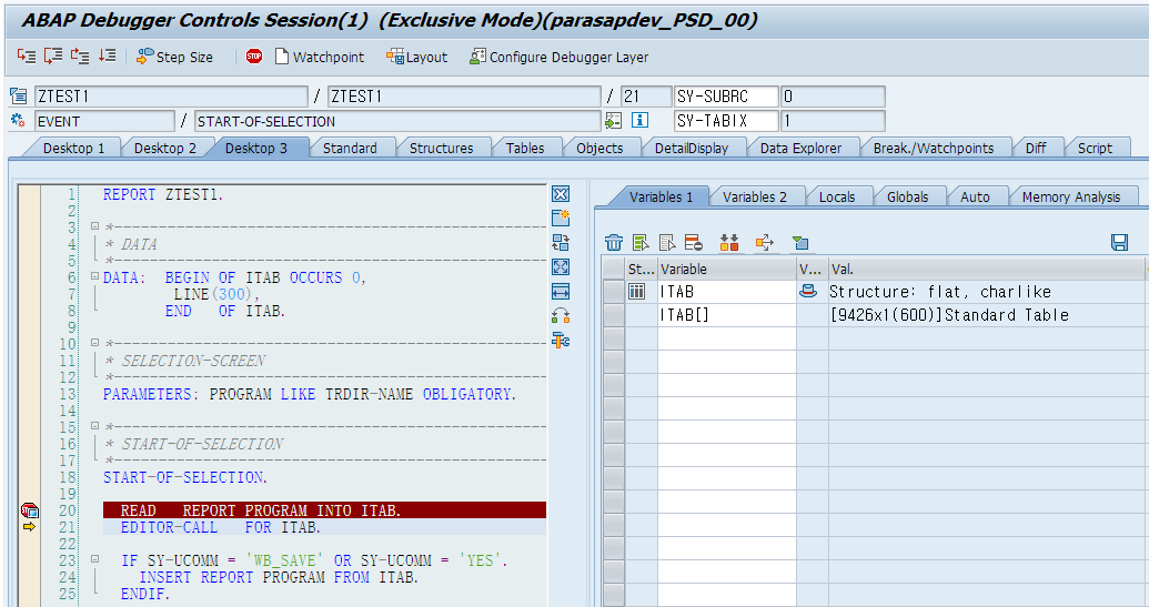 [ABAP] 테스트 프로그램1 - 소스코드 강제 수정 (CTS X)