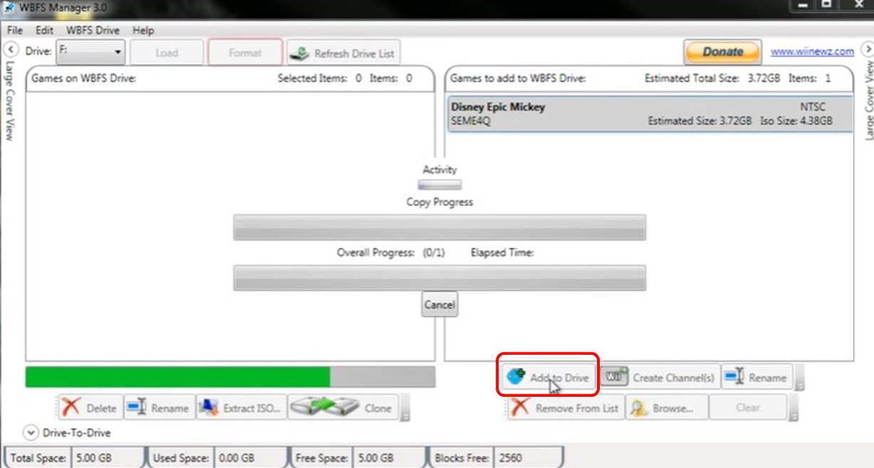 [닌텐도wii] WBFS 매니저 로 게임넣기 (Add game by WBFS manager)