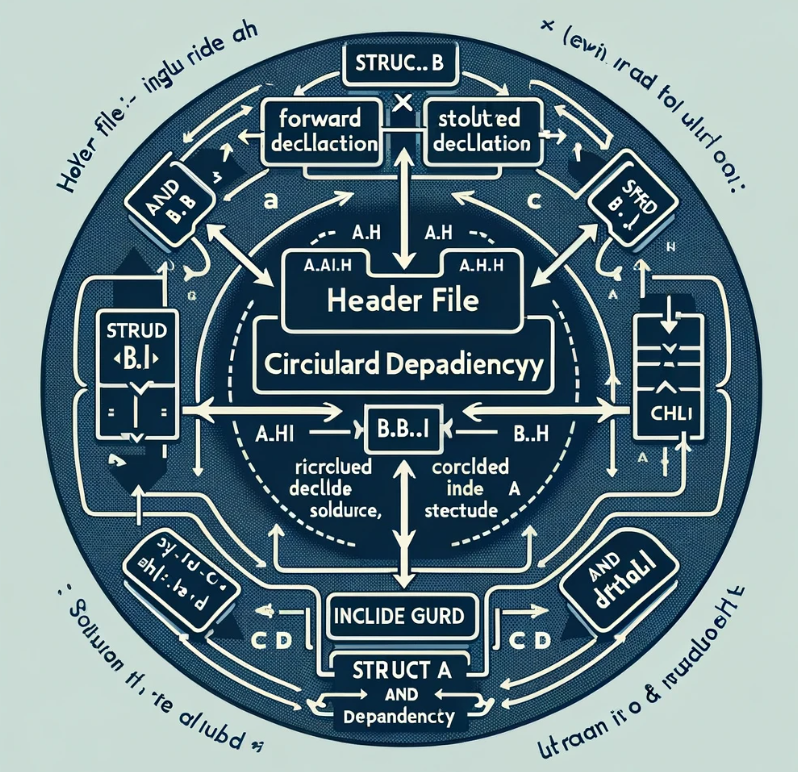 헤더파일 순환참조 에러메세지와 해결방법(Include Guard와 전방 선언)