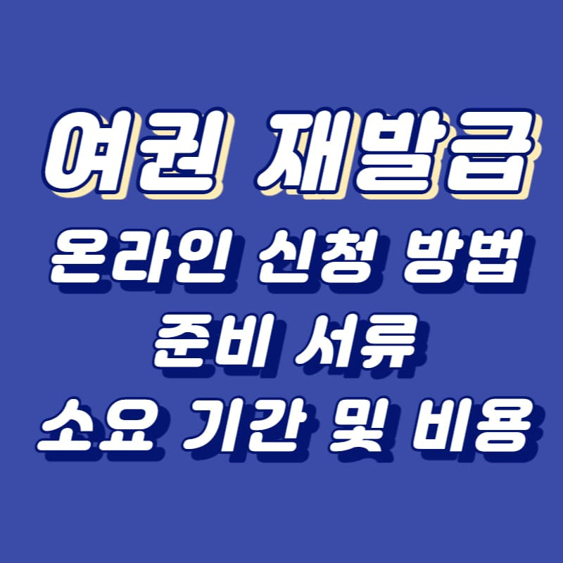 여권 재발급 온라인 신청 방법 서류 준비물 총정리