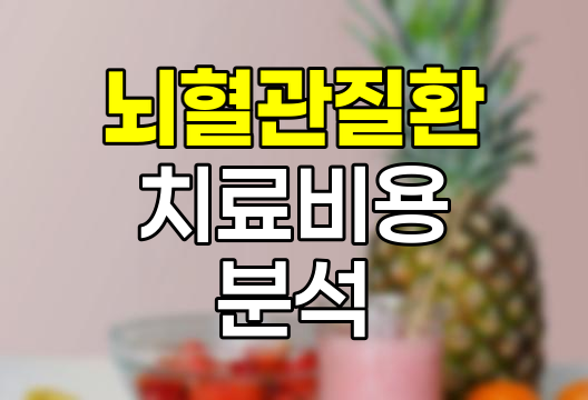 뇌혈관질환 수술 및 치료비용 분석 메모리유
