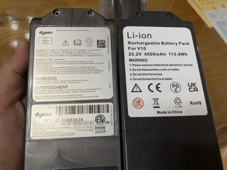 다이슨 청소기dyson Sv12 V10 배터리 교환 오류연구소ohryu Lab