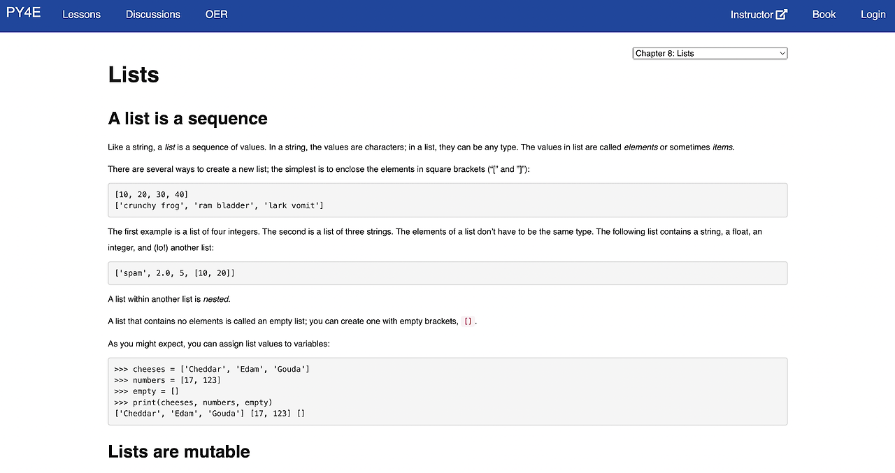 9. 기초 파이썬 입문(PY4E) 9장: 리스트